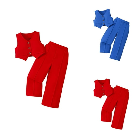 Formal Tuxedo Vest Suit Set For Children Two Piece Outfit With Classic ...