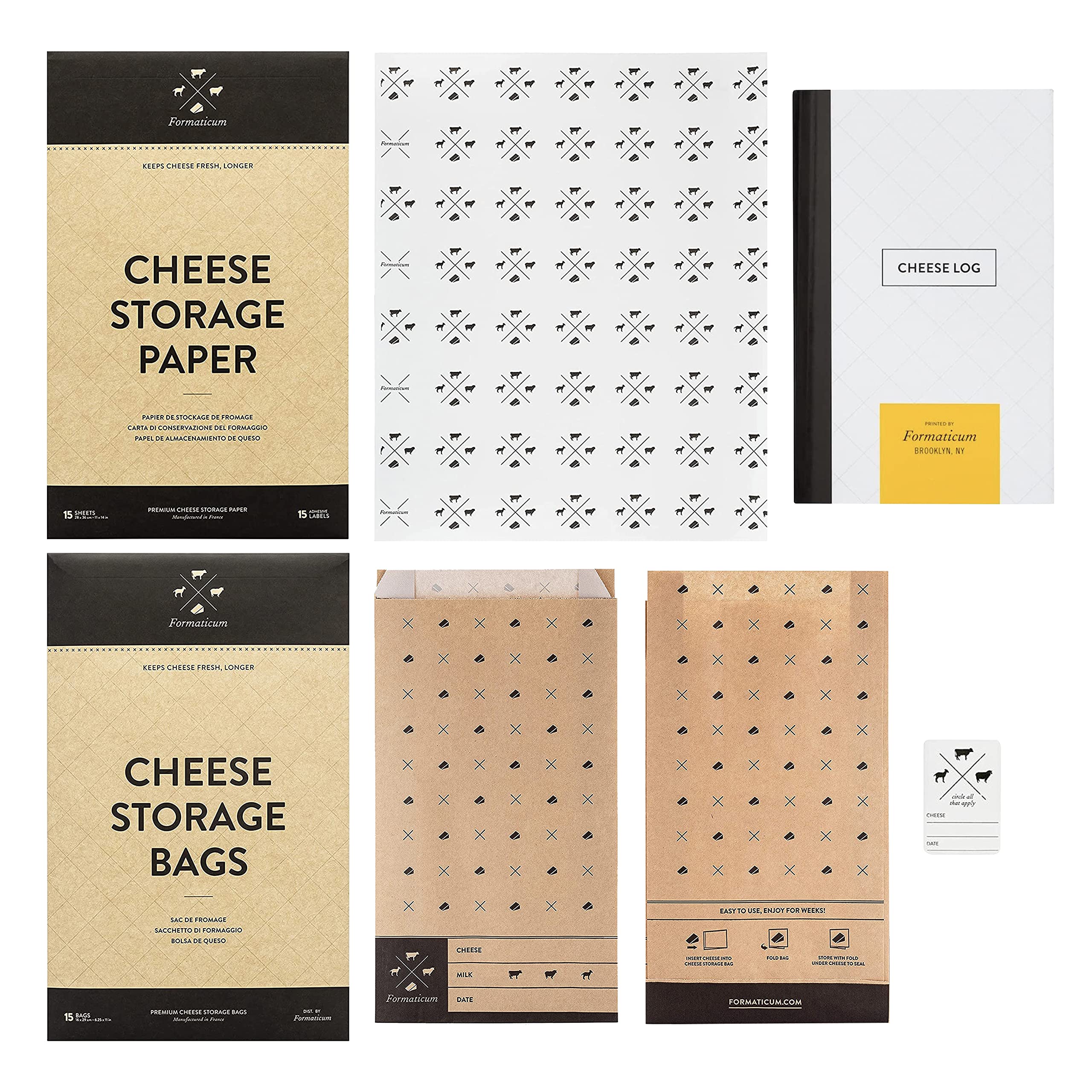 Formaticum Cheese Storage Kit - Cheese Storage Bags, Cheese Storage ...