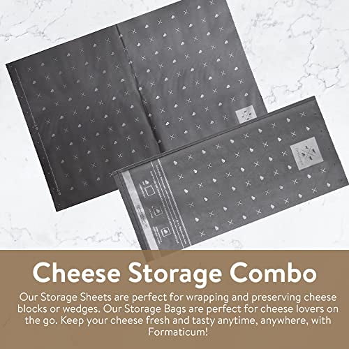 Formaticum Reusable Storage Bundle - Includes Reusable Cheese Storage Bags and Reusable Cheese ...