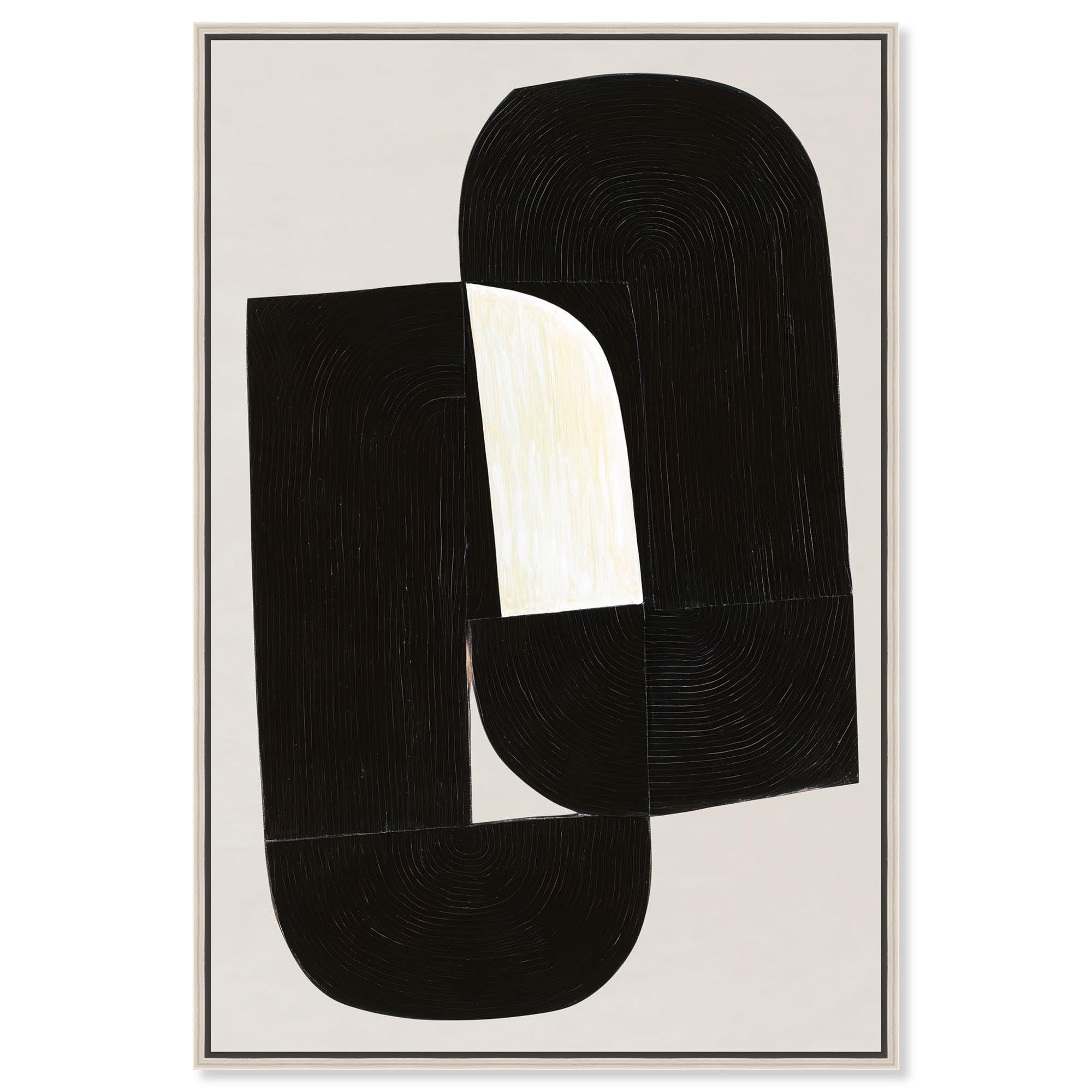 Formation I Canvas Print Black Minimalist Art by Art Remedy, Silver ...