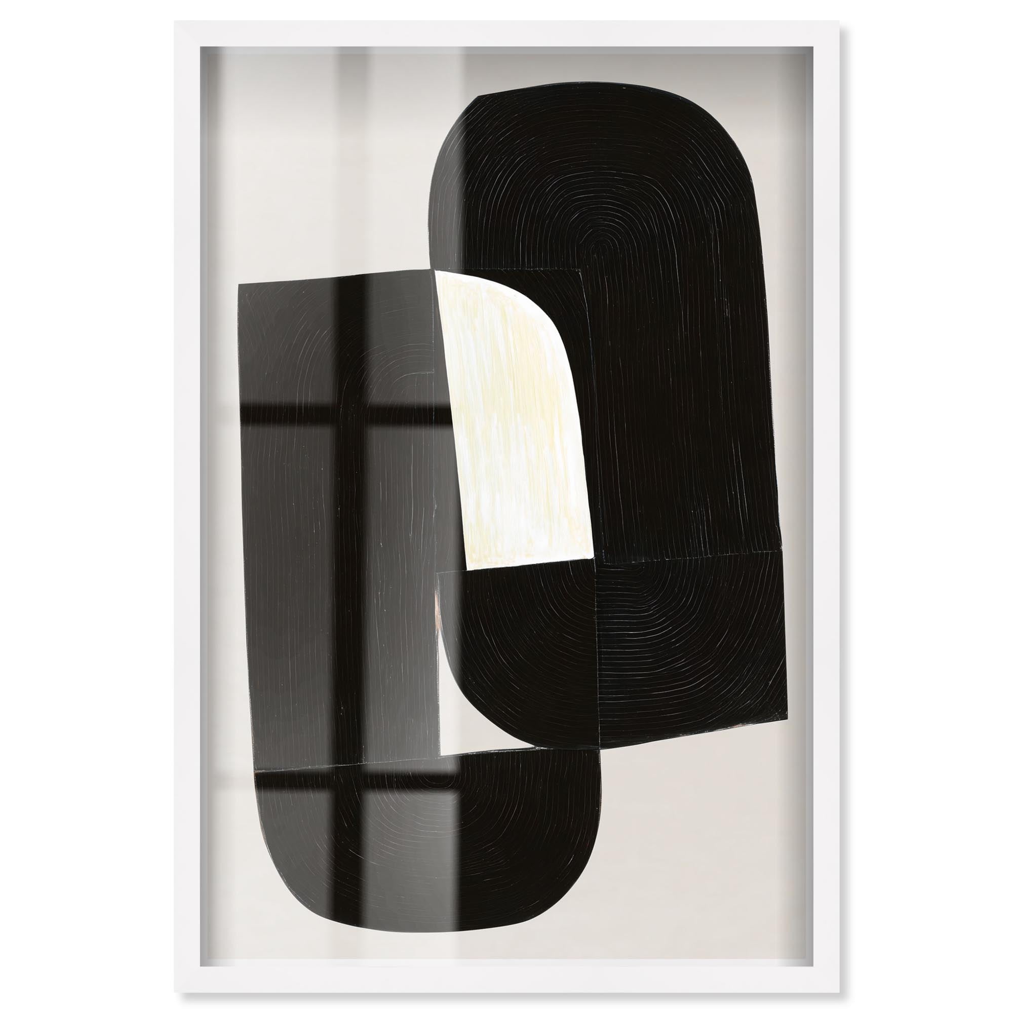 Formation I Shadowbox Print Black Minimalist Art by Art Remedy, White ...