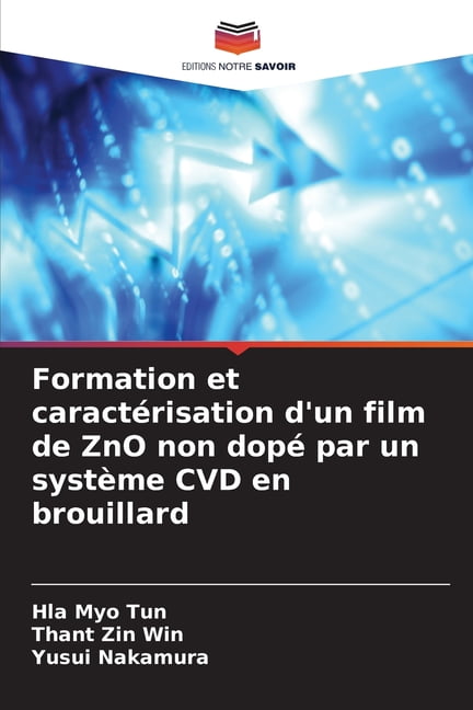 Formation et caractÃ©risation d'un film de ZnO non dopÃ© par un systÃ¨me CVD en brouillard ...