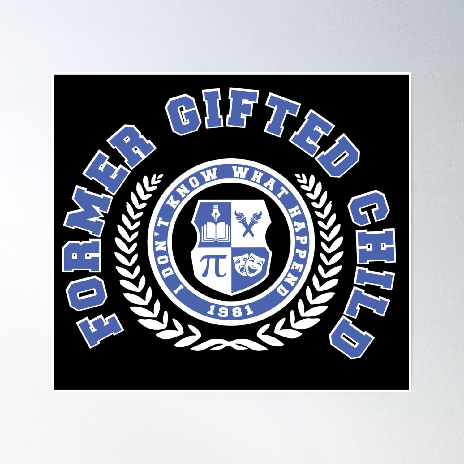 Former Gifted Child Poster Wall Art, Modern Wall Decor, 12x18 UNFRAMED ...