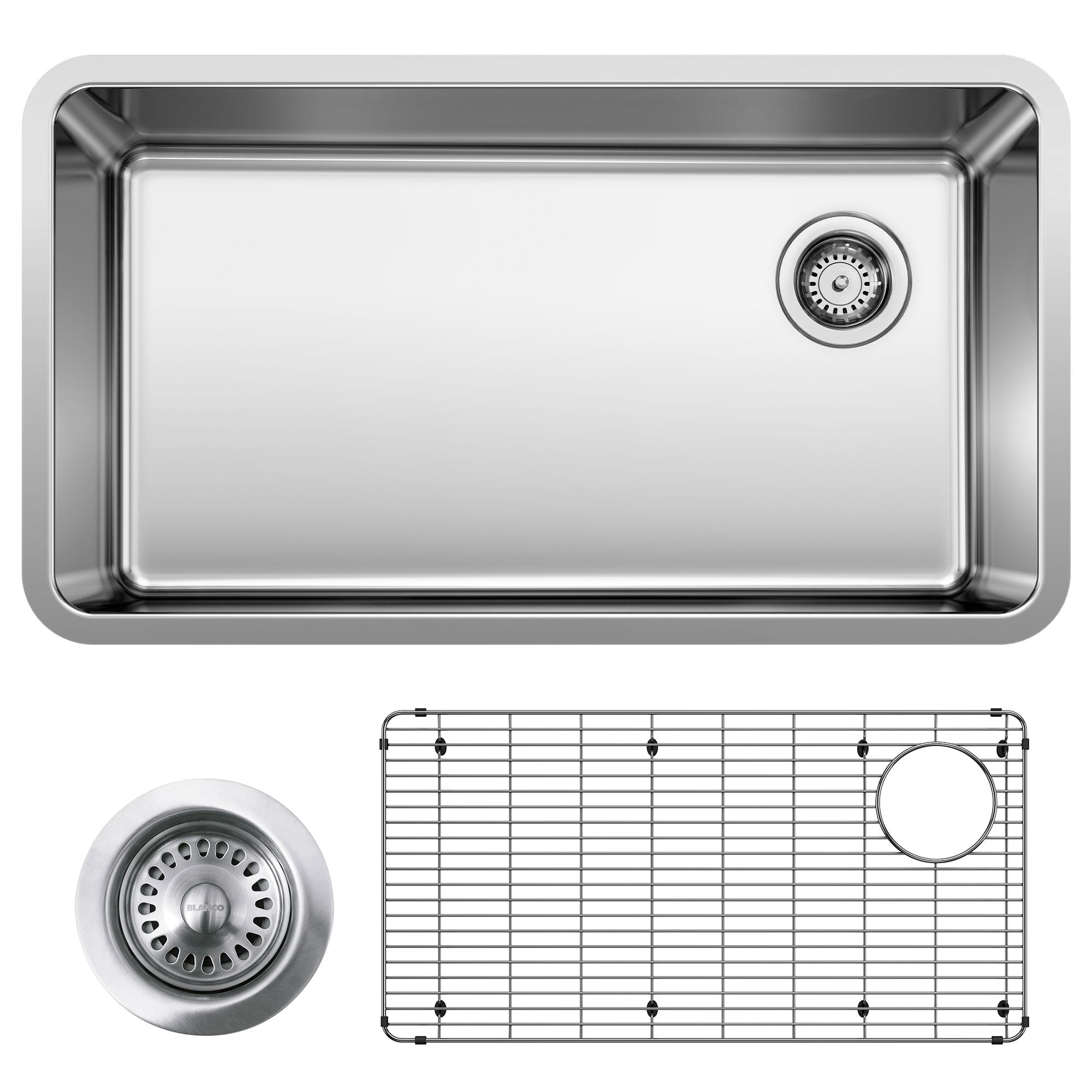 Formera 33" XL Super Single Bowl Stainless Steel Kitchen Sink with ...