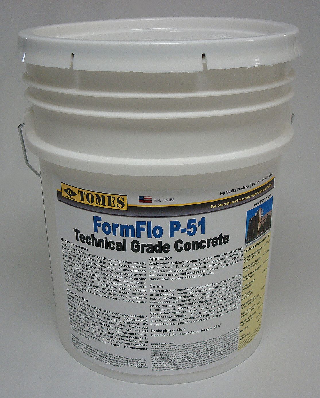 Formflo Concrete Mix,Bag,65 lb,FormFlo P-51 GRA-401 - Walmart.com
