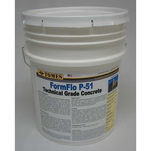 JE Tomes Formflo Concrete Mix, 65 lb Bag, Gray, Coverage 6.6 sq ft @ 1 ...