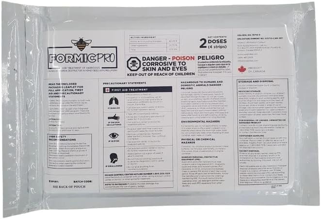 Formic Pro for The Treatment of Varroa Mites (2 Dose (4 strip ...