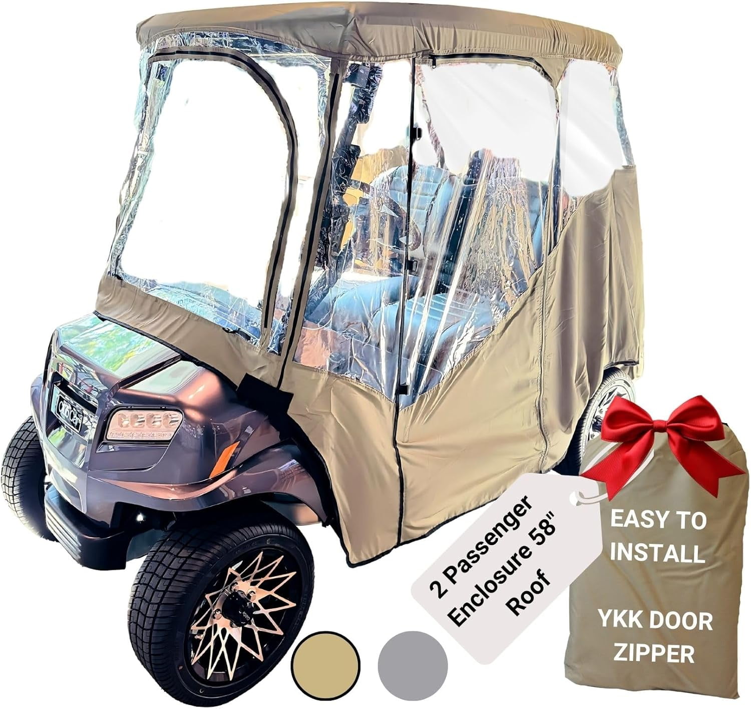 Formosa | 2 Passenger Driving Golf Cart Enclosure Golf Cart Rain Cover ...
