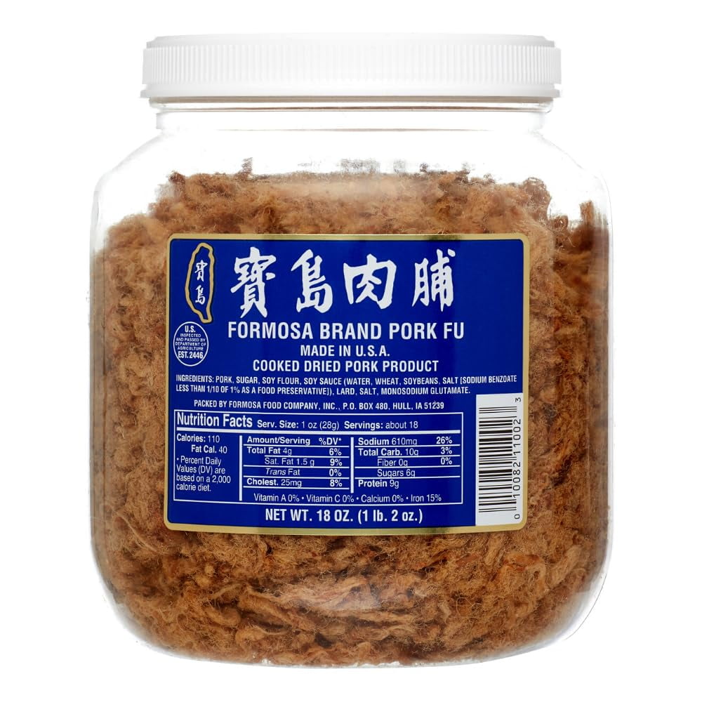 Formosa Brand Cooked Dried ESF27 Pork Fu (Cooked Shreded Dried Pork) 18 ...
