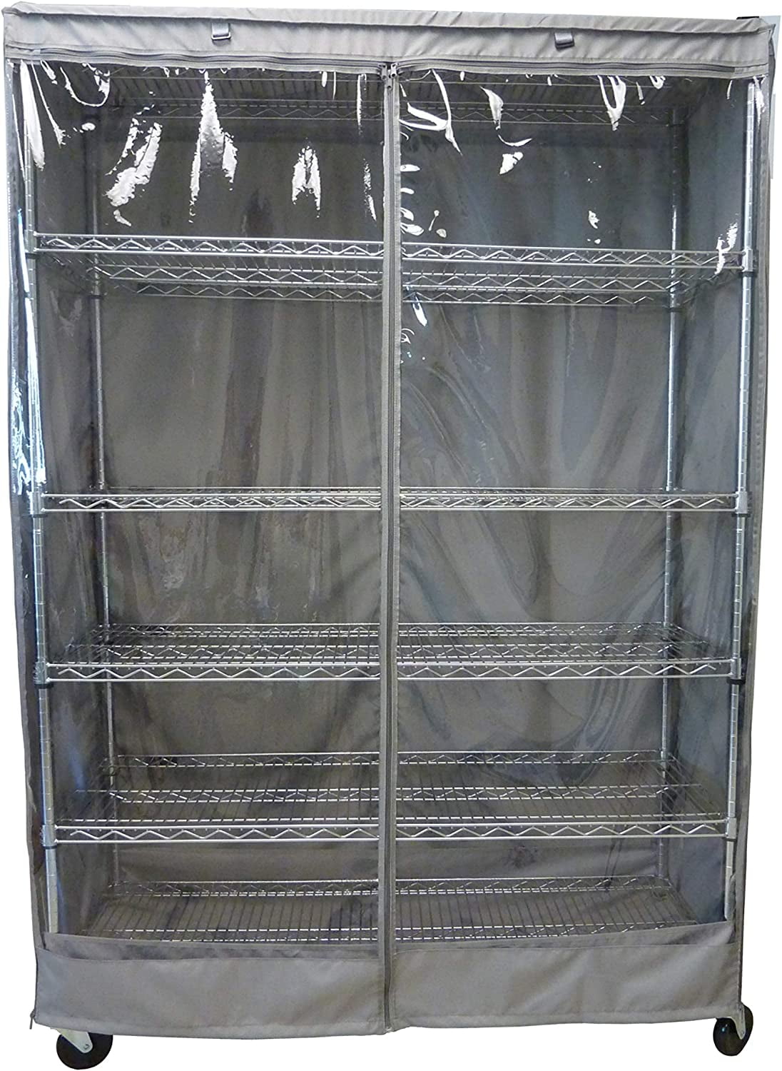 Formosa Covers Premium Clear Front Wire Shelf Cover Grey - Heavy-Duty ...