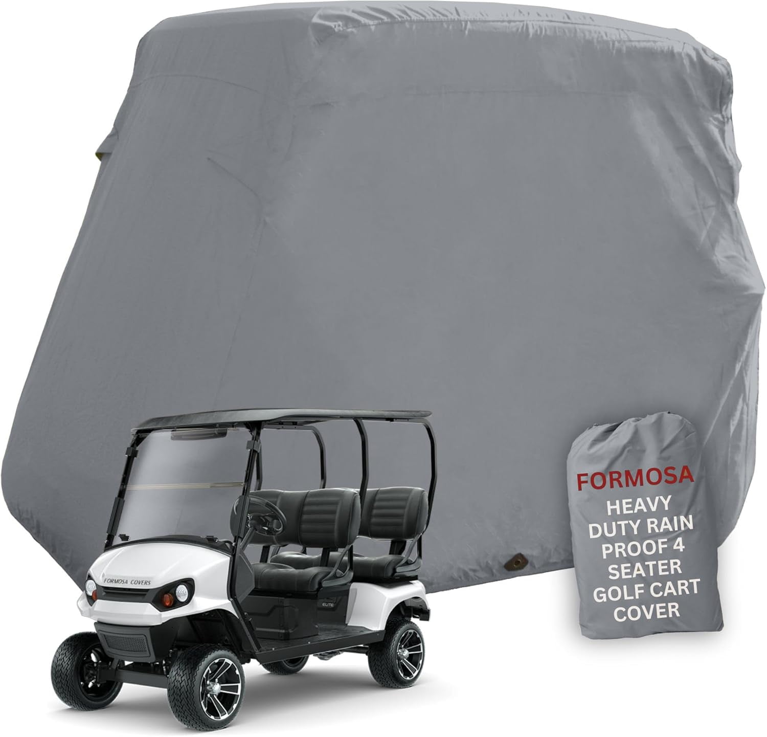 Formosa Deluxe Golf Cart Cover 4 Passenger Extended Roof Premium Golf ...