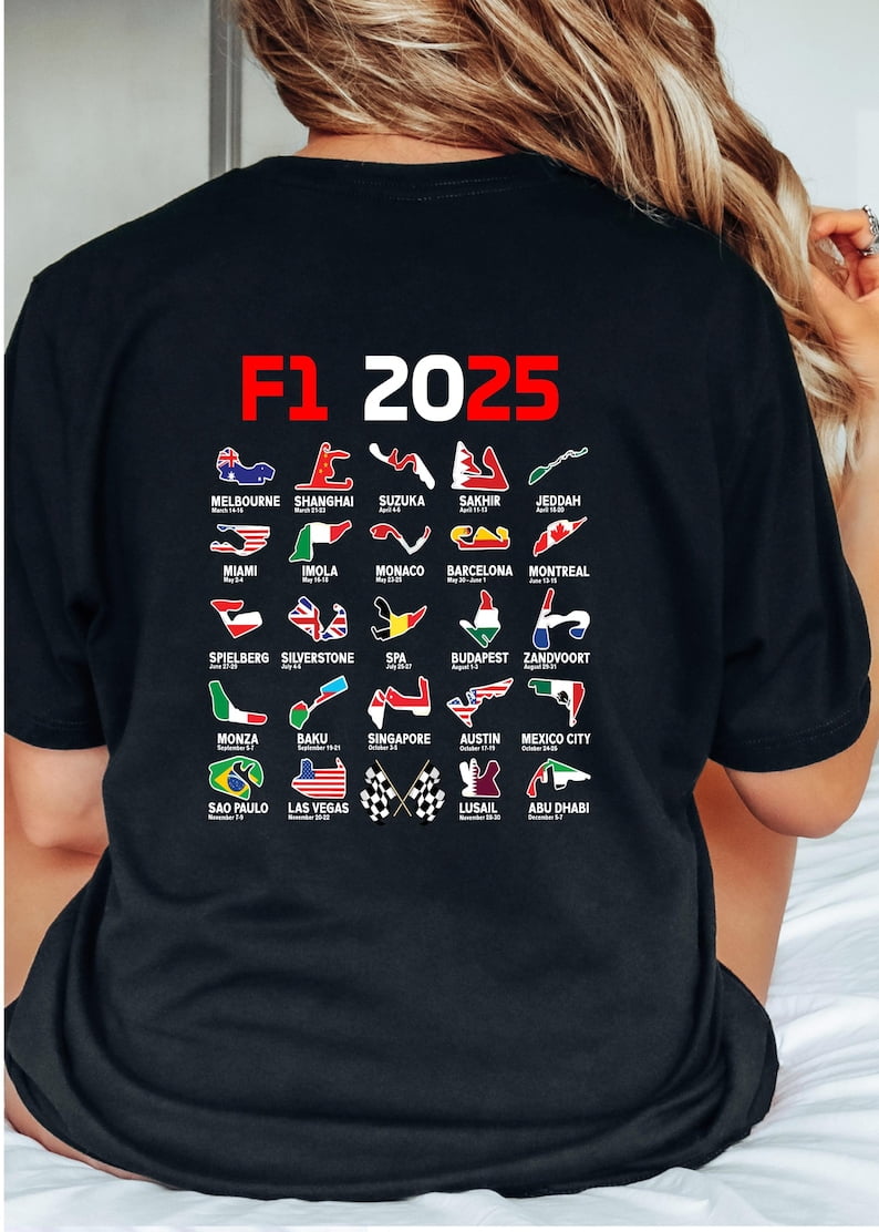 Formula 1 2025 Season Shirt, Formula 1 Fan T-Shirt, F1 Lover Tee, 2025 ...