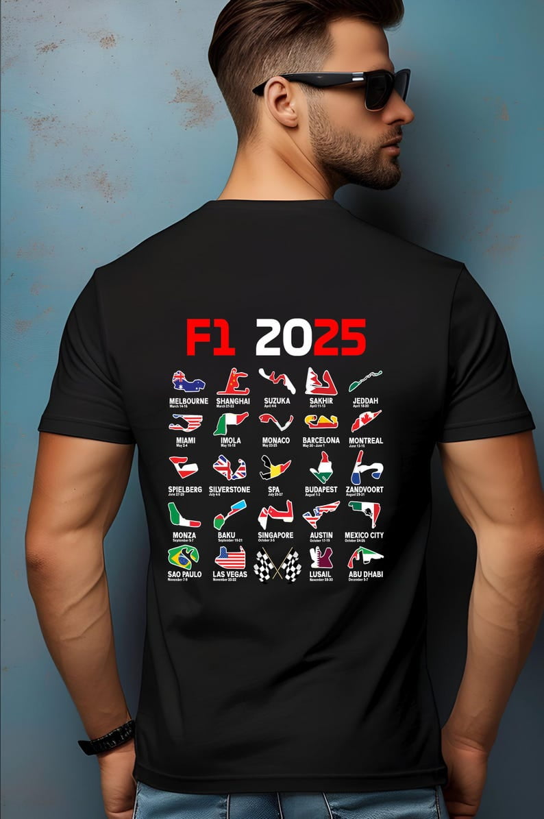 Formula 1 2025 Season Shirts,Formula 1 Fan Tshirt,F1 Lover Tshirt ...