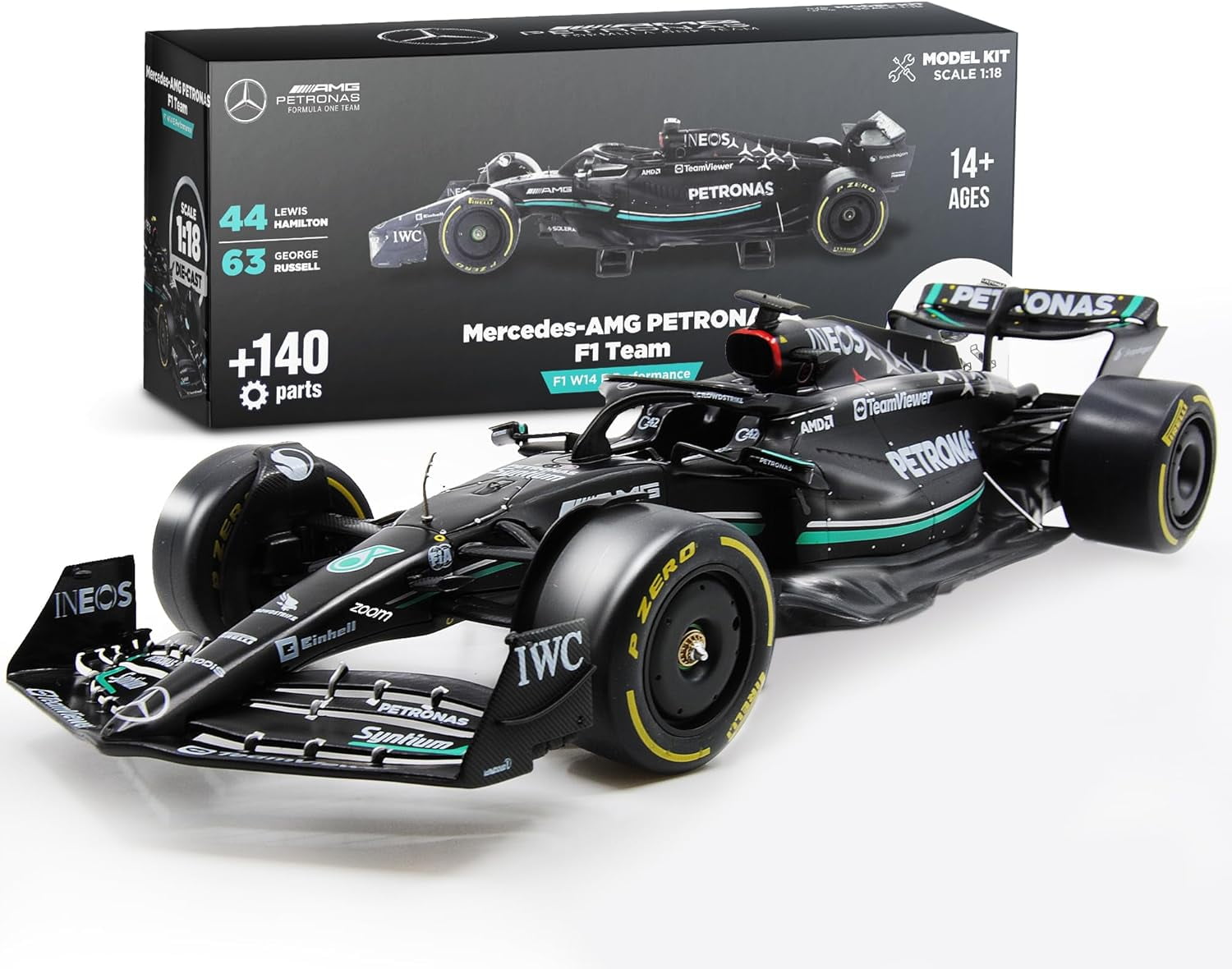 Formula 1 AMG W14 Model Kit - 1:18 Scale Racing F1 AMG W14 E ...