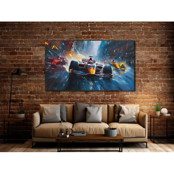 Formula 1 Canvas Print: Retro Race Car Wall Art, Ready To Hang ...