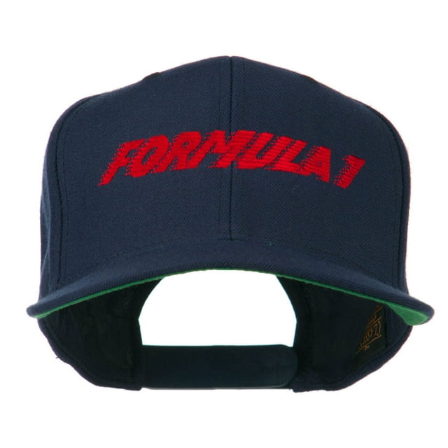 Formula 1 Embroidered Flat Bill Cap - Navy OSFM - Walmart.com