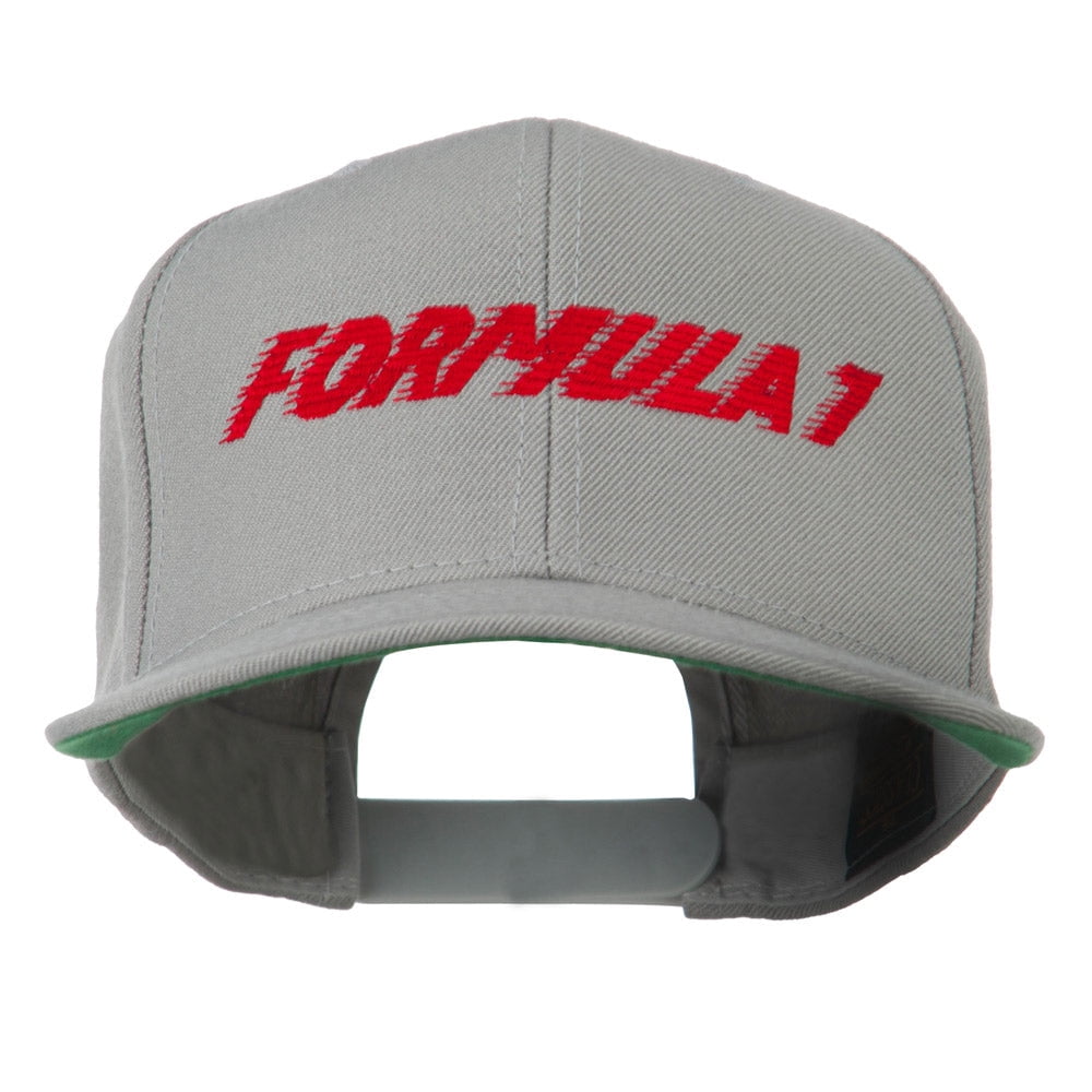 Formula 1 Embroidered Flat Bill Cap - Silver OSFM - Walmart.com