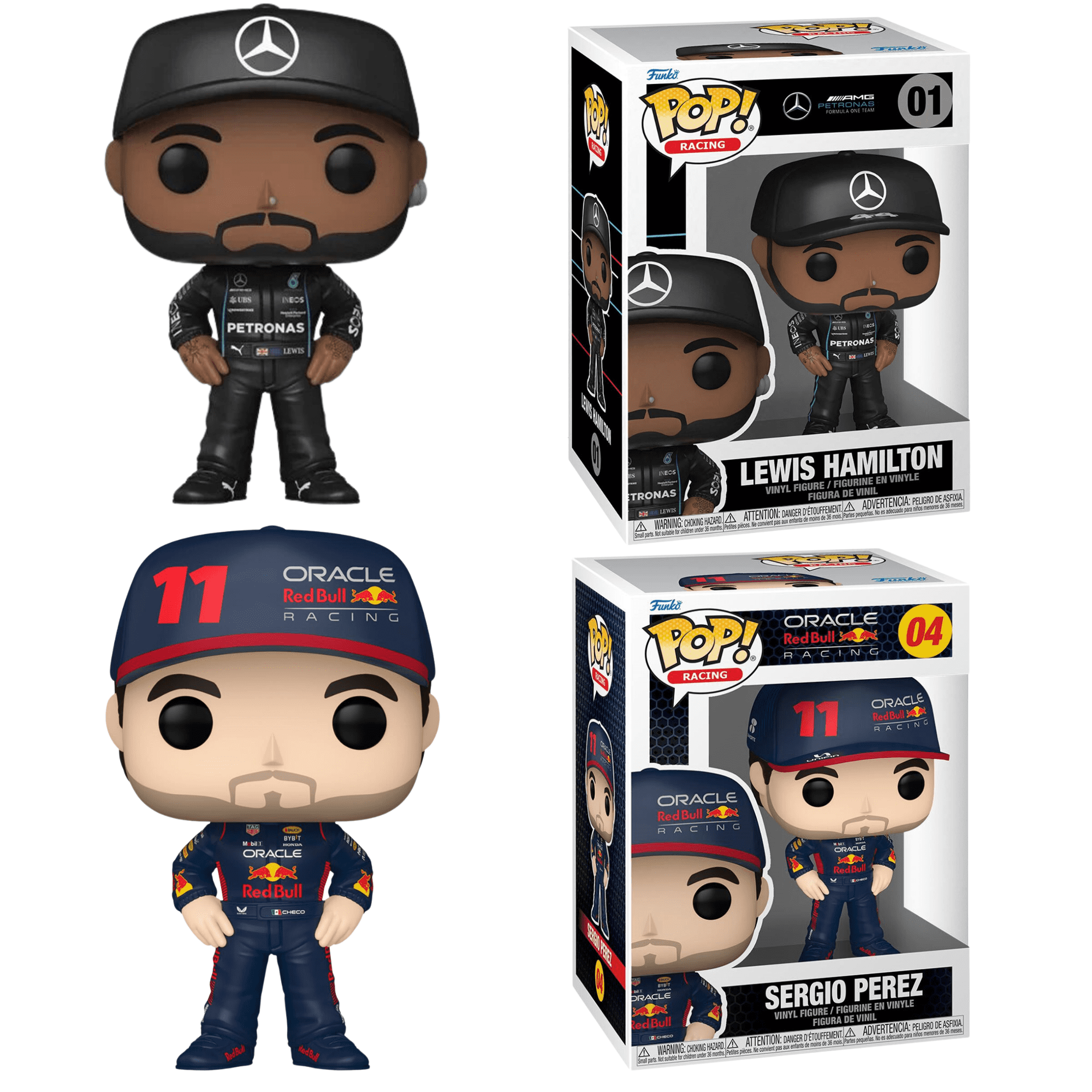Formula 1 Funko Pop! Vinyl Figure Combo: Sergio Perez #04 & Mercedes ...
