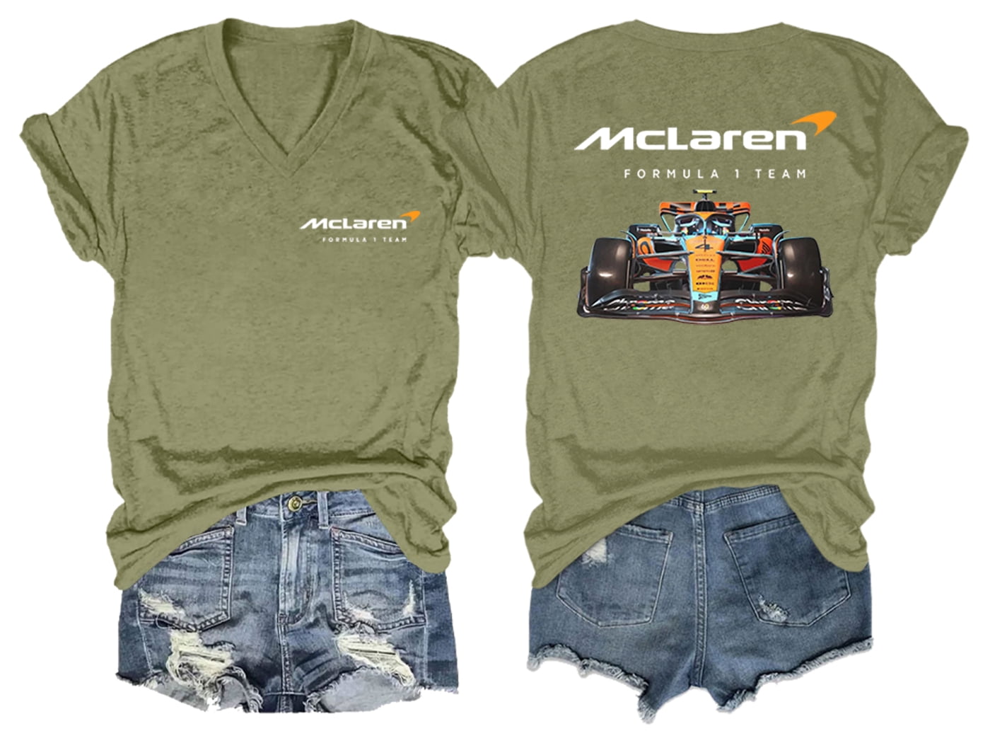Formula 1 McLaren V-Neck Shirt, McLaren Formula 1 Legend Shirt, McLaren ...