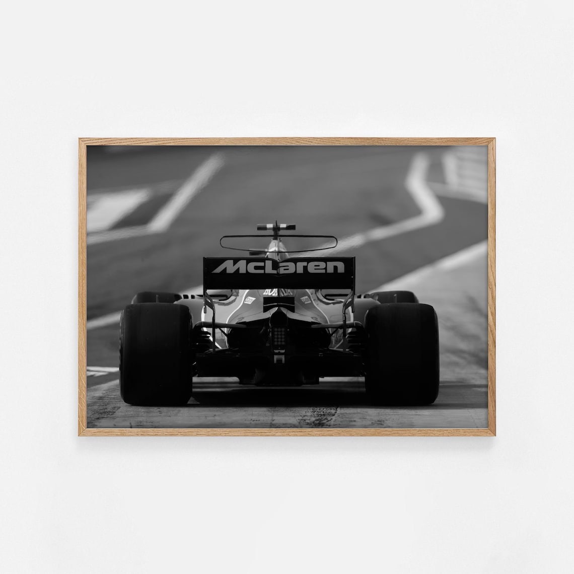 Formula 1 Mclaren Poster, Formula 1 Print, F1 Car Back View, Black And ...