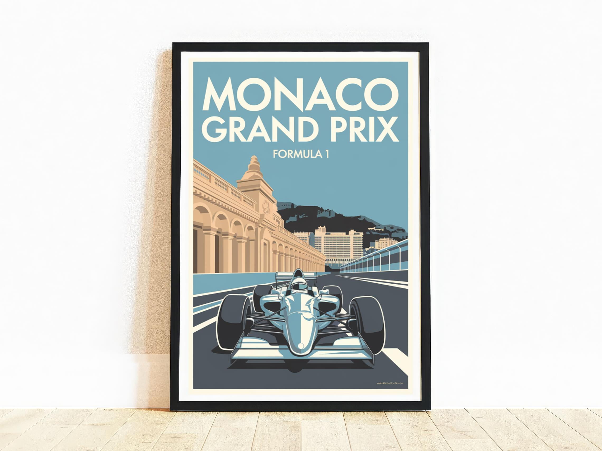 Formula 1 Poster Monaco Grand Prix Print Minimalist Vector Vintage ...