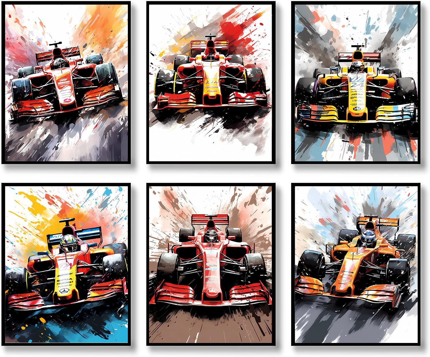 Formula 1 Racing Car Wall Art Formula Racing Poster Race Car Wall Decor ...