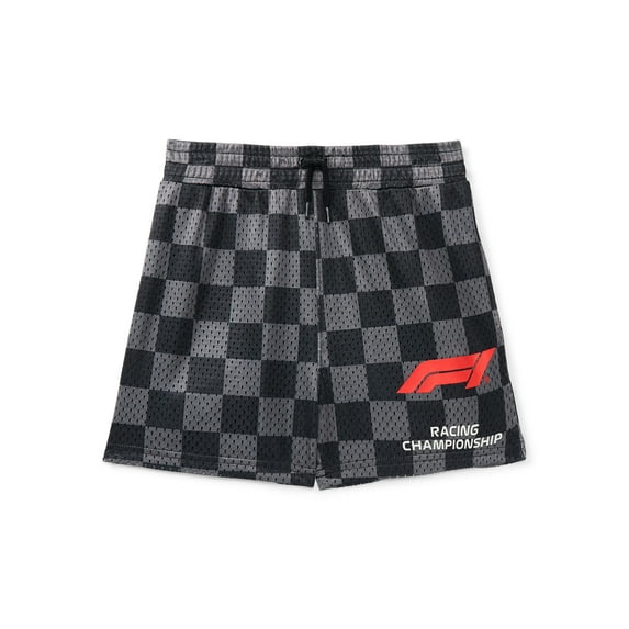 Formula 1 Racing Boys Checkered Mesh Shorts, Sizes 4-18 - Walmart.com
