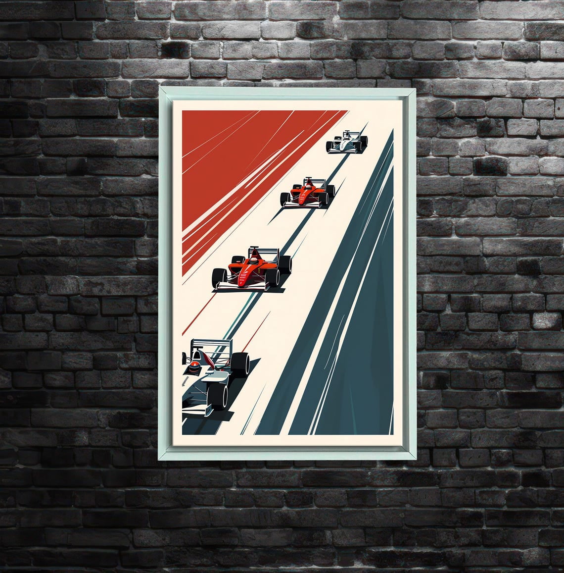 Formula 1 Racing Wall Art, Red Race Car Print, Motorsport Decor ...