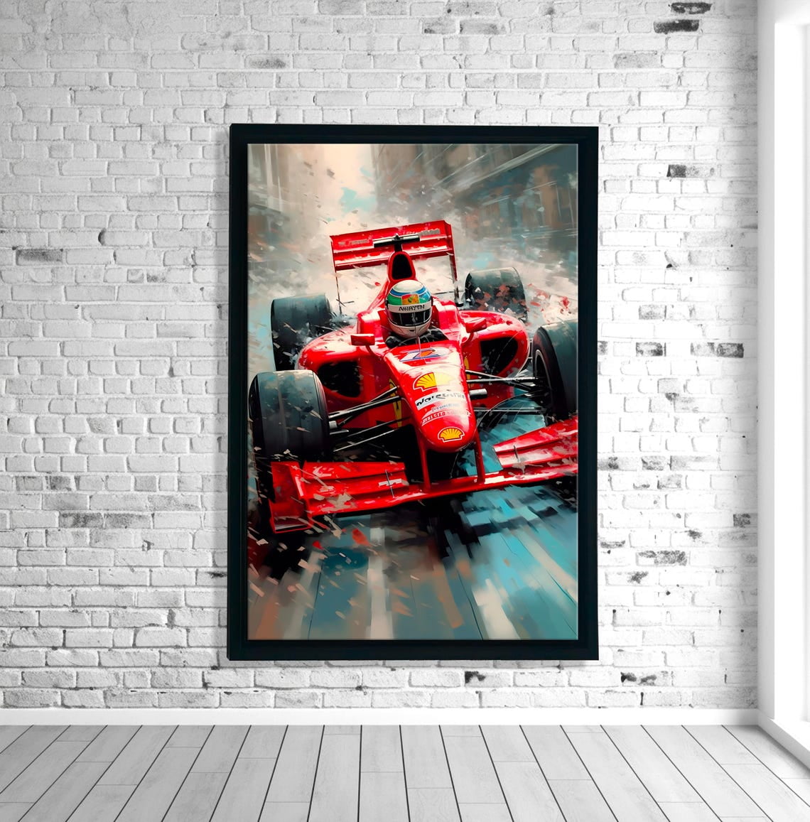 Formula 1 Racing Wall Art, Red Race Car Print, Motorsport Decor ...