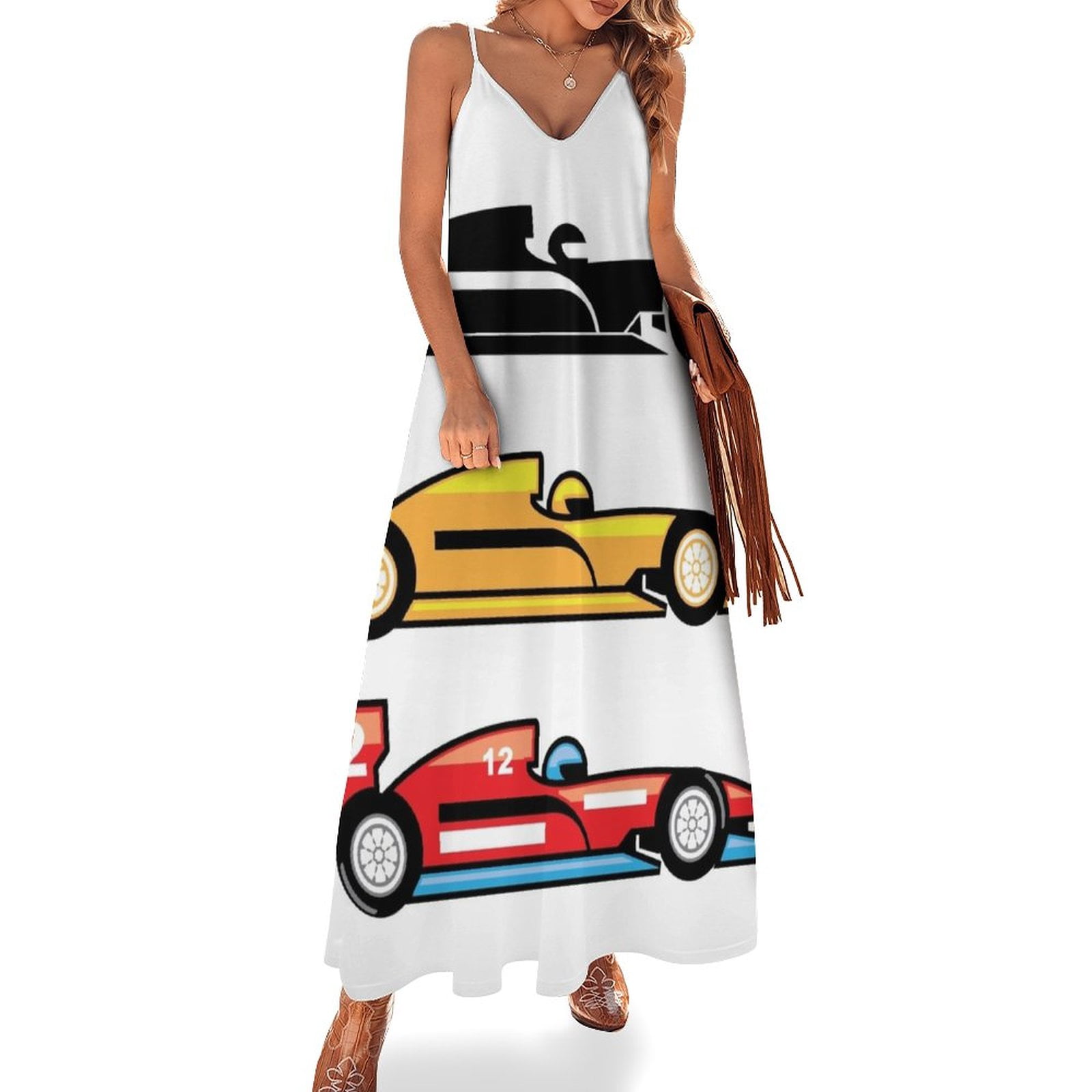 Formula 1 Sleeveless Dress elegant chic women dresses promotion long ...