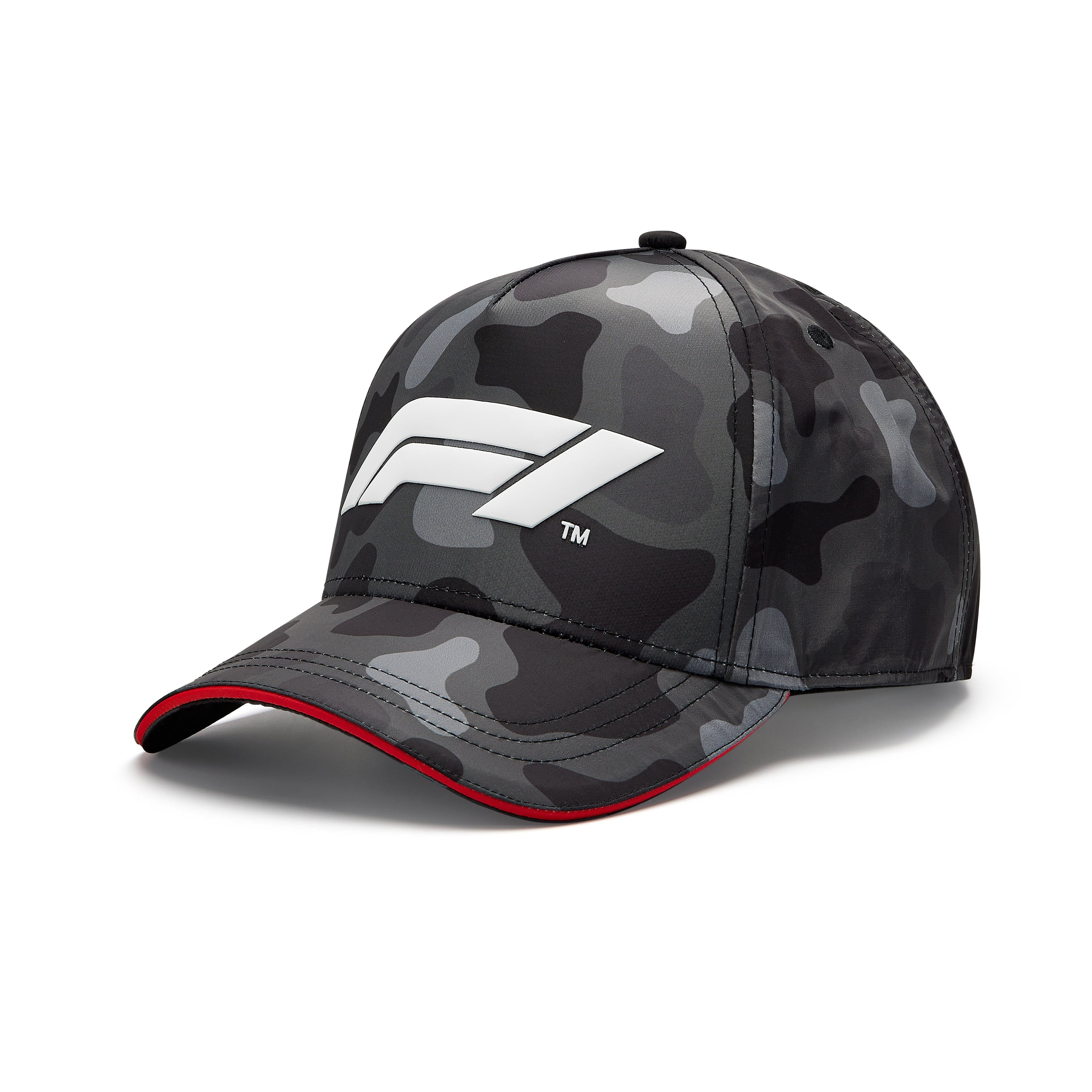 Formula 1 Black Camo Hat, Adjustable Clip, 100% Polyester, HD Printed ...