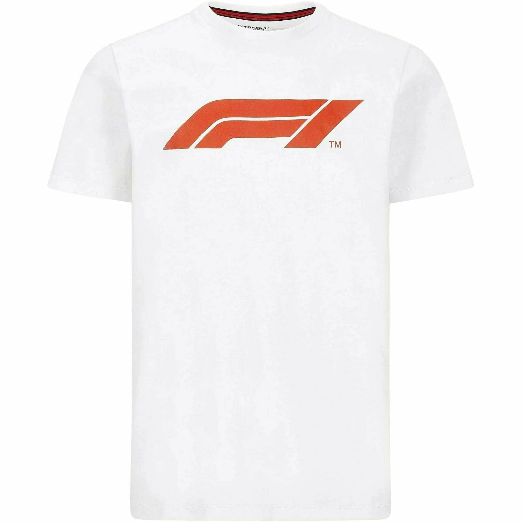 Formula 1 Men's Large Logo T-Shirt, Cotton Racing Clothing, White Black ...