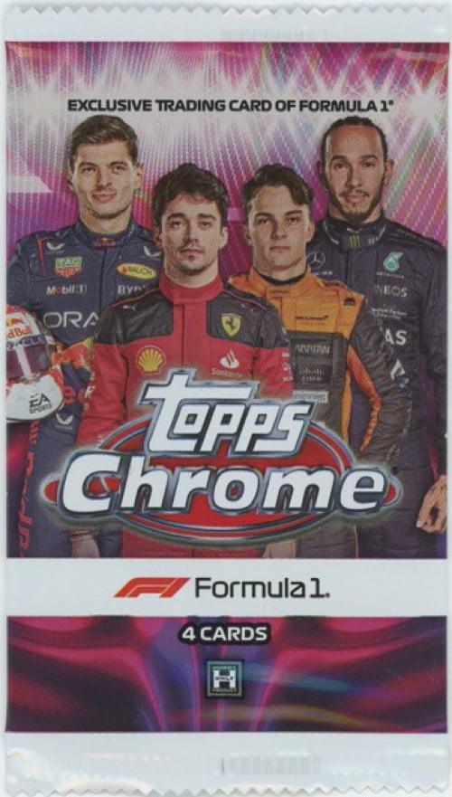 Formula 1 Topps Chrome 2024 Topps F1 Chrome Trading Card HOBBY Pack (4 ...