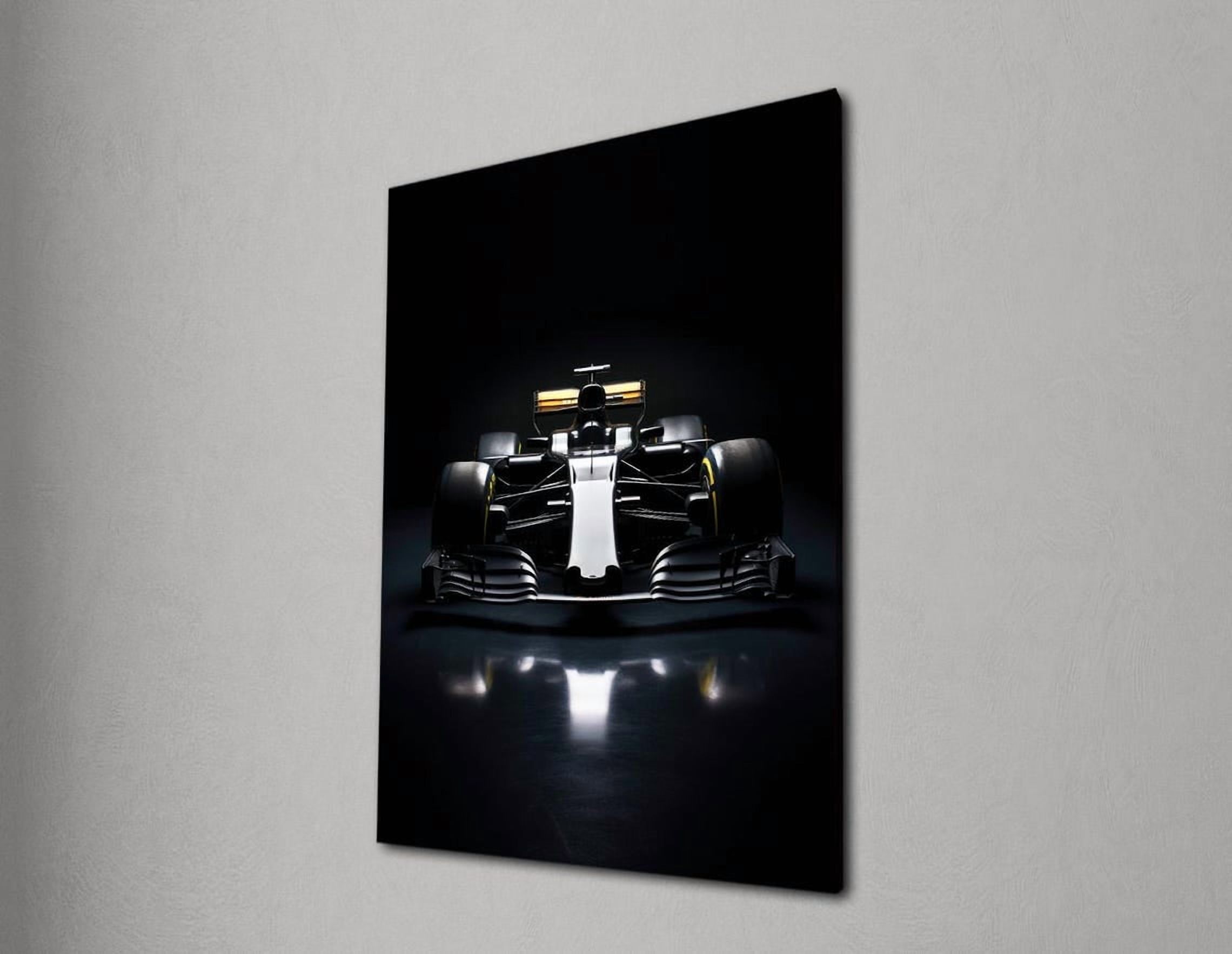 Formula 1 Wall Art, Racing Car Print, Sporty Black Decor, Modern Auto ...