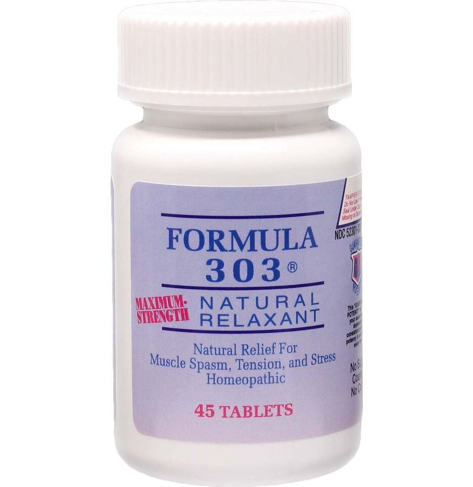 Formula 303 Maximum Strength Natural Muscle Relaxant for Spasms and ...