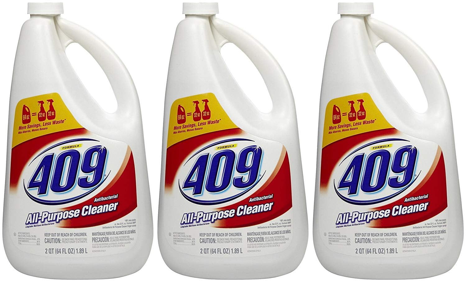 Formula 409 Multi-Surface Cleaner Refill, 64 oz, 3 Pack, Antibacterial ...