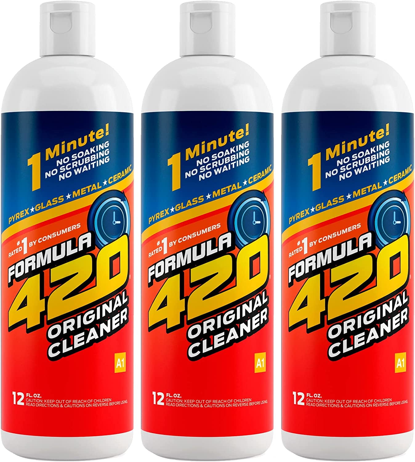 Formula 420 Glass Metal Ceramic Pipe Cleaner 12 Oz. 3 Pack - Walmart.com