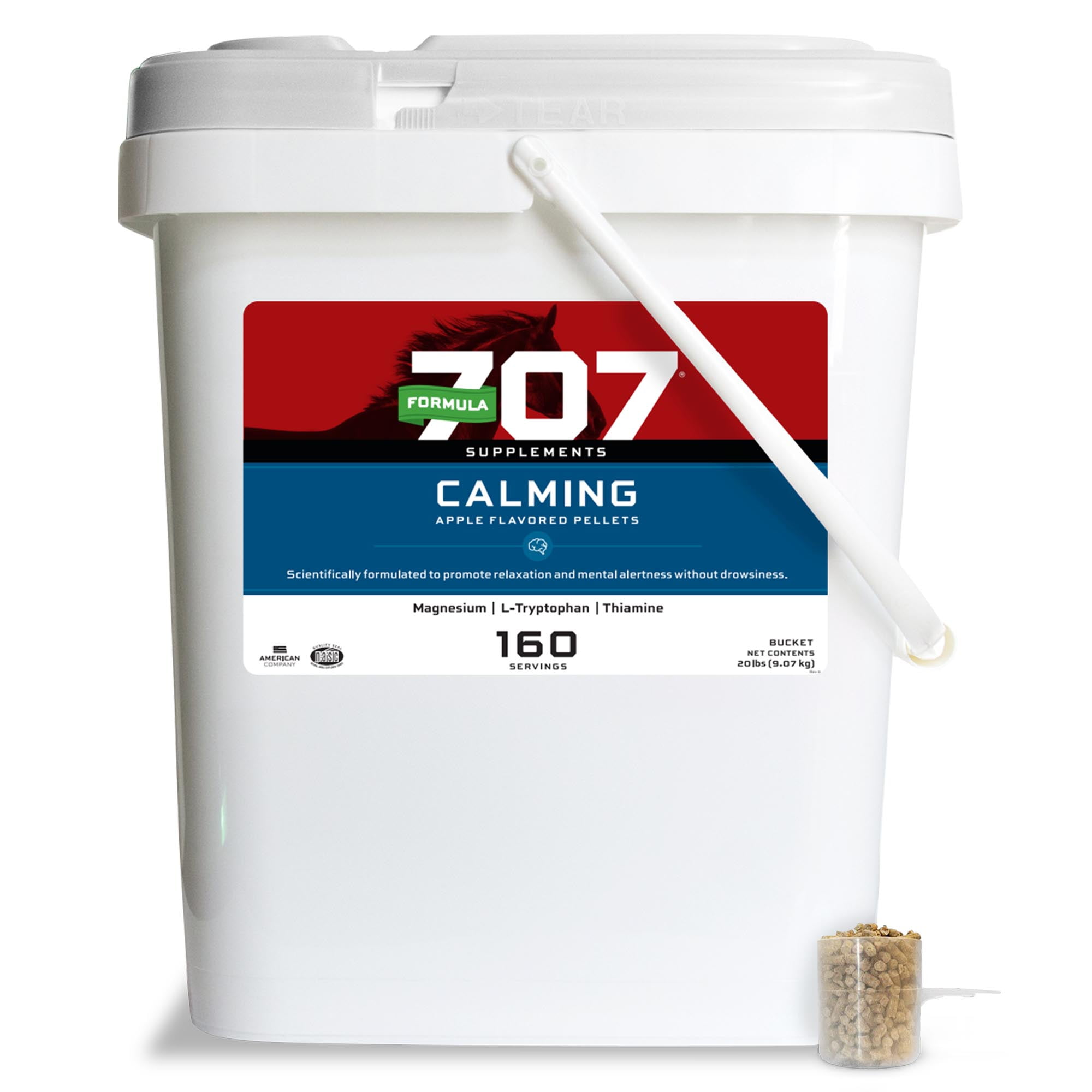 Formula 707 Calming Equine Supplement 20LB Bucket – Anxiety Relief and ...