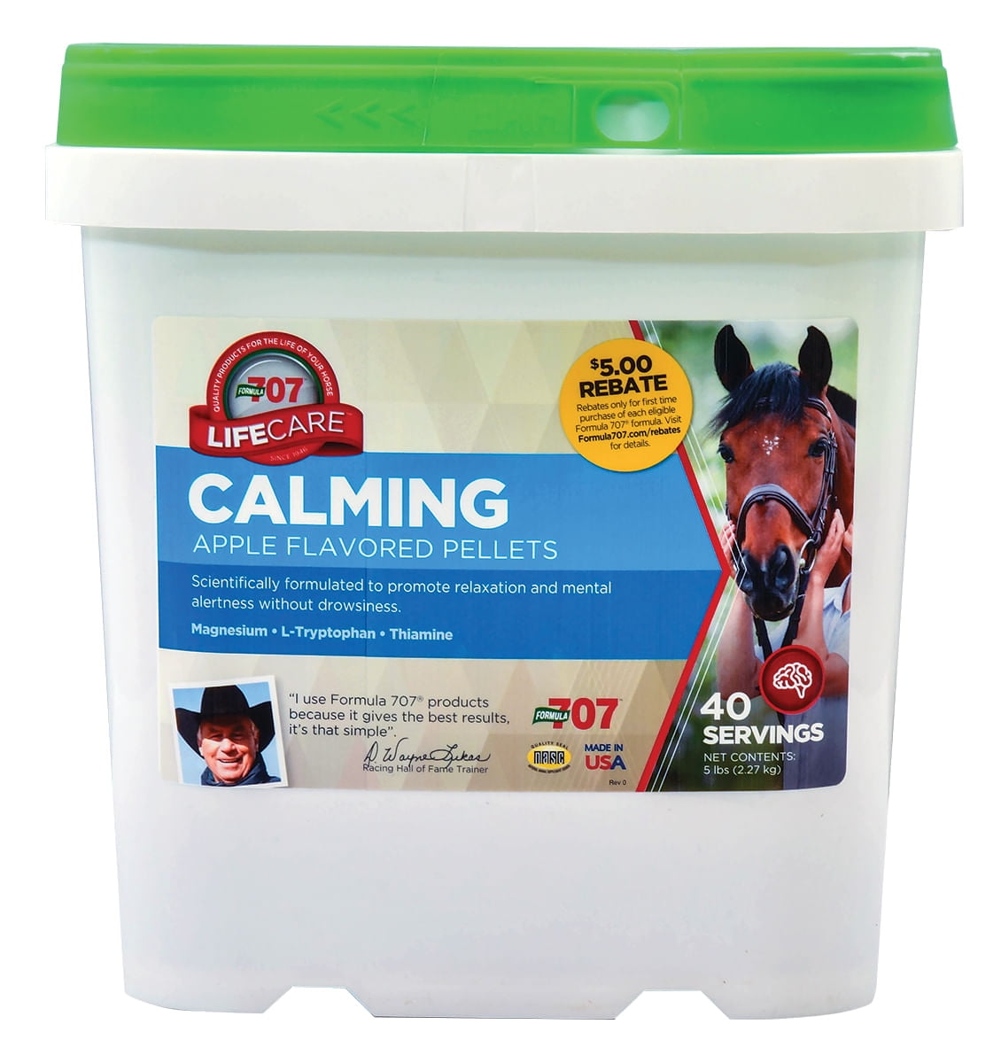 Formula 707 Calming Equine Supplement 5LB Bucket – Anxiety Relief and ...