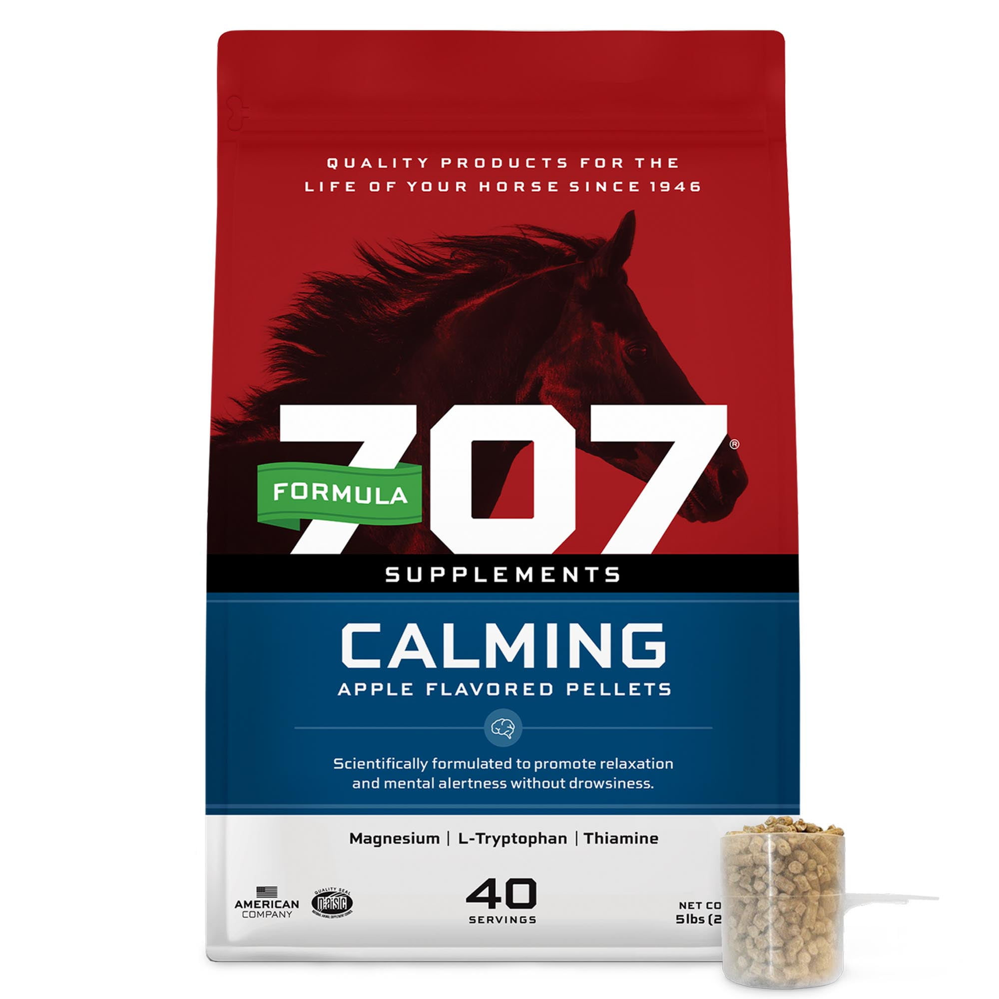 Formula 707 Calming Equine Supplement 5LB Bucket – Anxiety Relief and ...