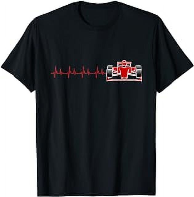 Formula Car Racing Fan EKG Heartbeat Gift T-Shirt - Walmart.com