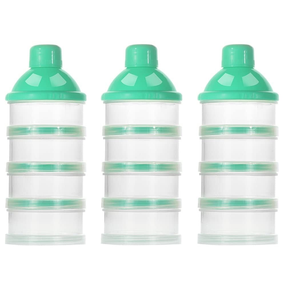 Formula Dispenser On The Go, 4 Compartments Stackable Formula Container ...