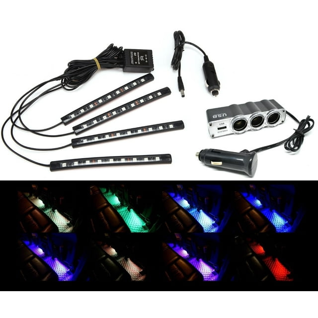 Formula-J87 LED Strip Car RGB Interior Light Kit Bluetooth Wireless APP ...