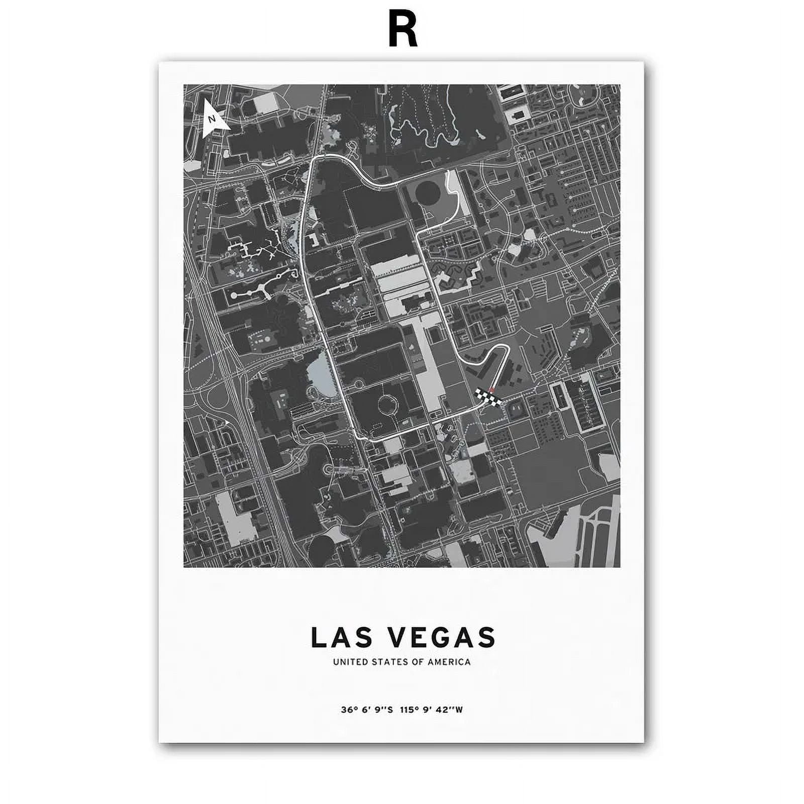 Formula One Circuit Map F1 Poster Barcelona Jeddah Lusail Sakhir Race ...