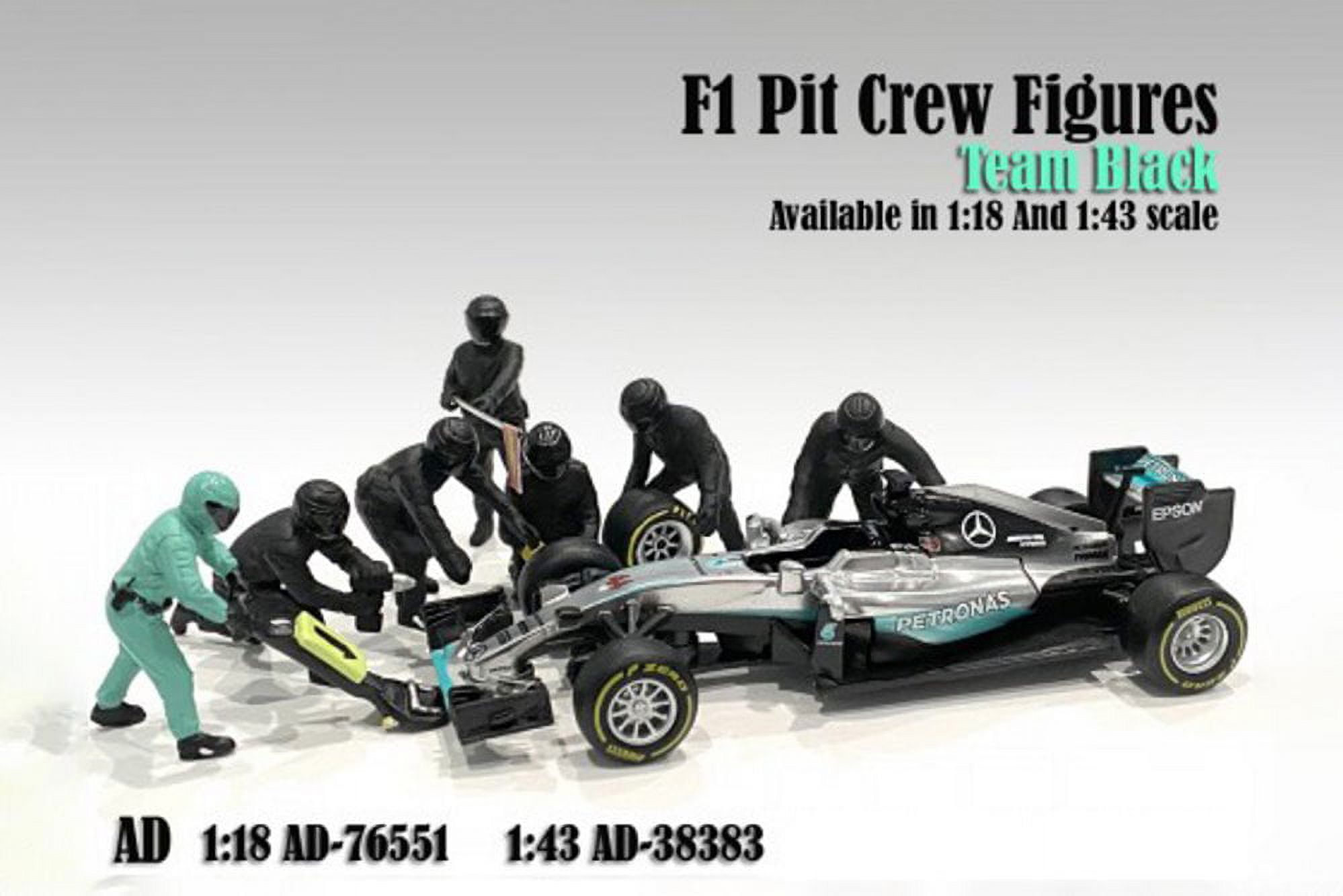 Formula One F1 Pit Crew, Black - American Diorama 76551 - 1/18 scale ...