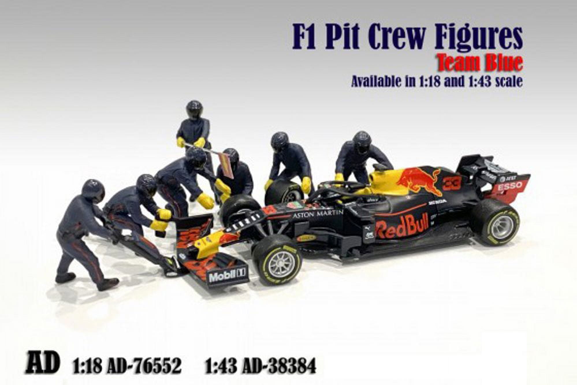 Formula One F1 Pit Crew, Blue - American Diorama 76552 - 1/18 scale ...