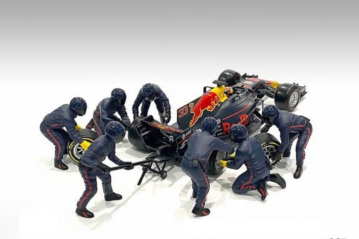 Formula One F1 Pit Crew Team Blue Set II, Blue - American Diorama 76555 ...
