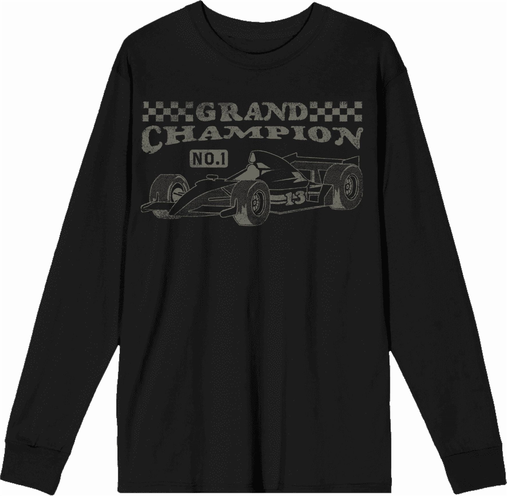 Formula One Grand Champion F1 Car Adult Black Crew Neck Long Sleeve Tee ...