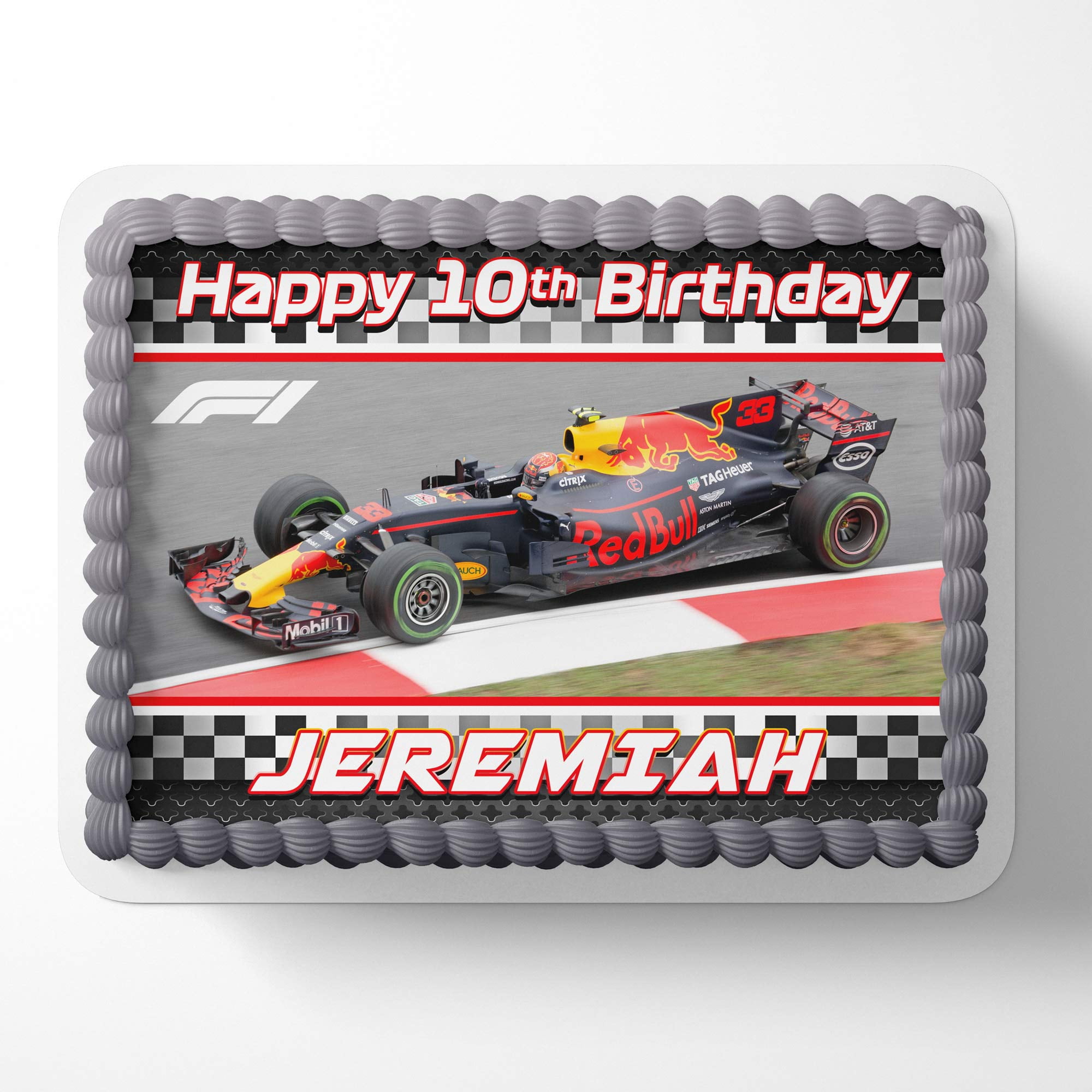 Formula One Speed Racing Edible Icing Cake Wrap Cake Image Icing Sugar ...