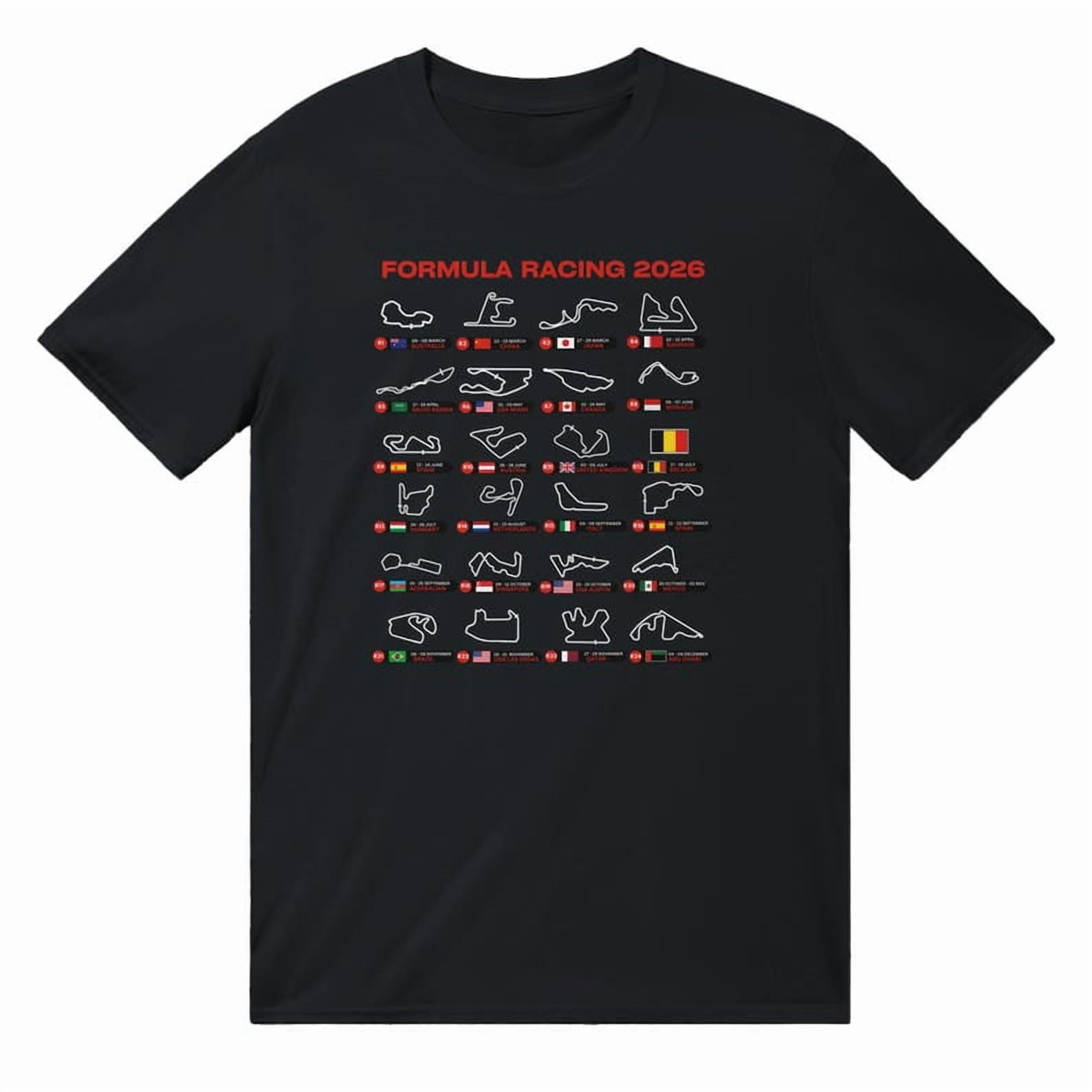 Formula Racing 2026 Schedule Shirt, Motorsport Fan T-Shirt, Grand Prix ...